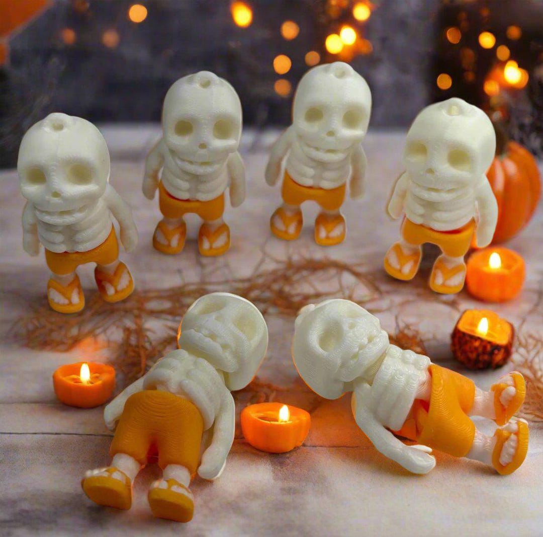 Skeleton Fidget Toy - Keychainable Halloween Gift | Stress Relief ...