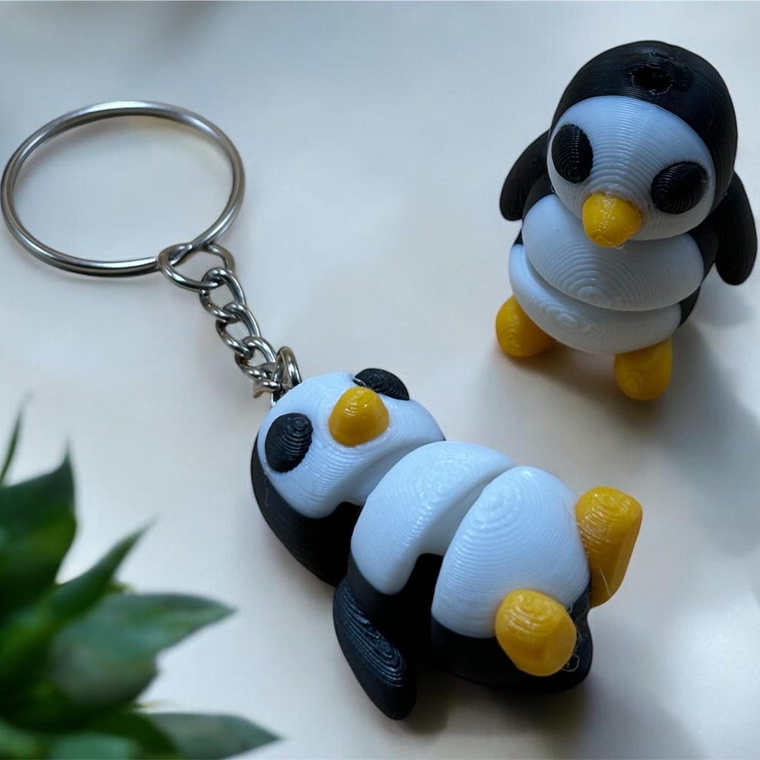 Cute Mini Penguin Fidget-keychainable|stocking Stuffer|party Favor ...
