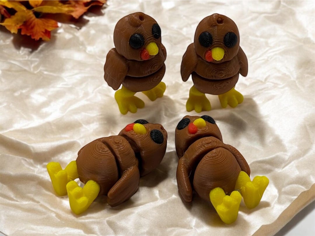 Cute Mini Turkey Fidget-keychainable|stocking Stuffer|party Favor ...
