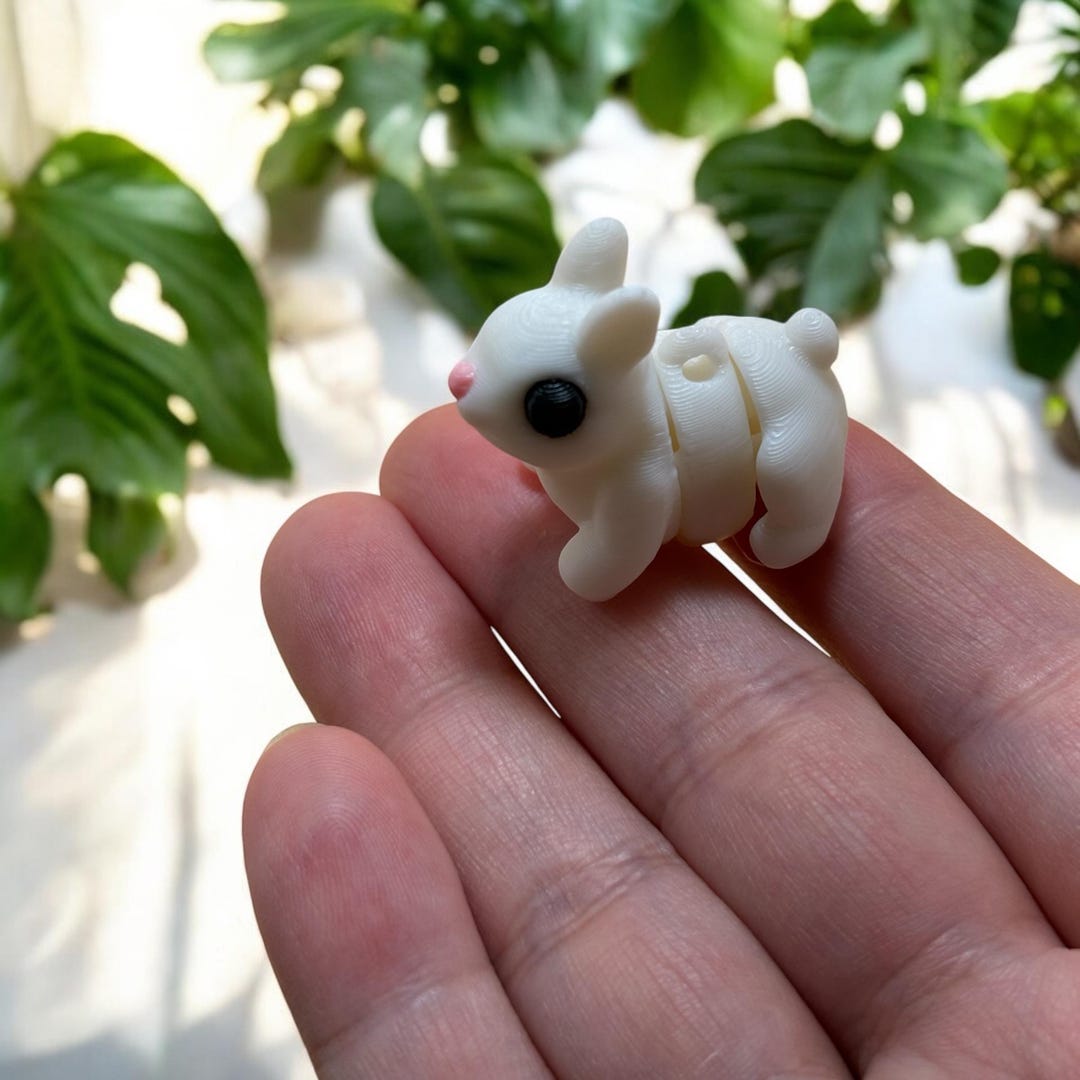 Cute Mini Bunny Fidget - Keychainable Fall Sensory Stress Relief ...