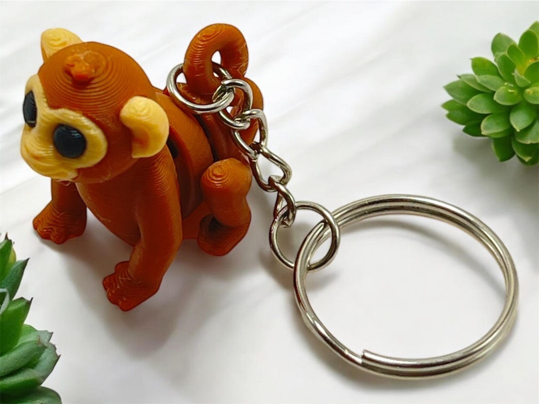 Mini Monkey Fidget Keychain | Stress Relief Sensory Toy - Etsy