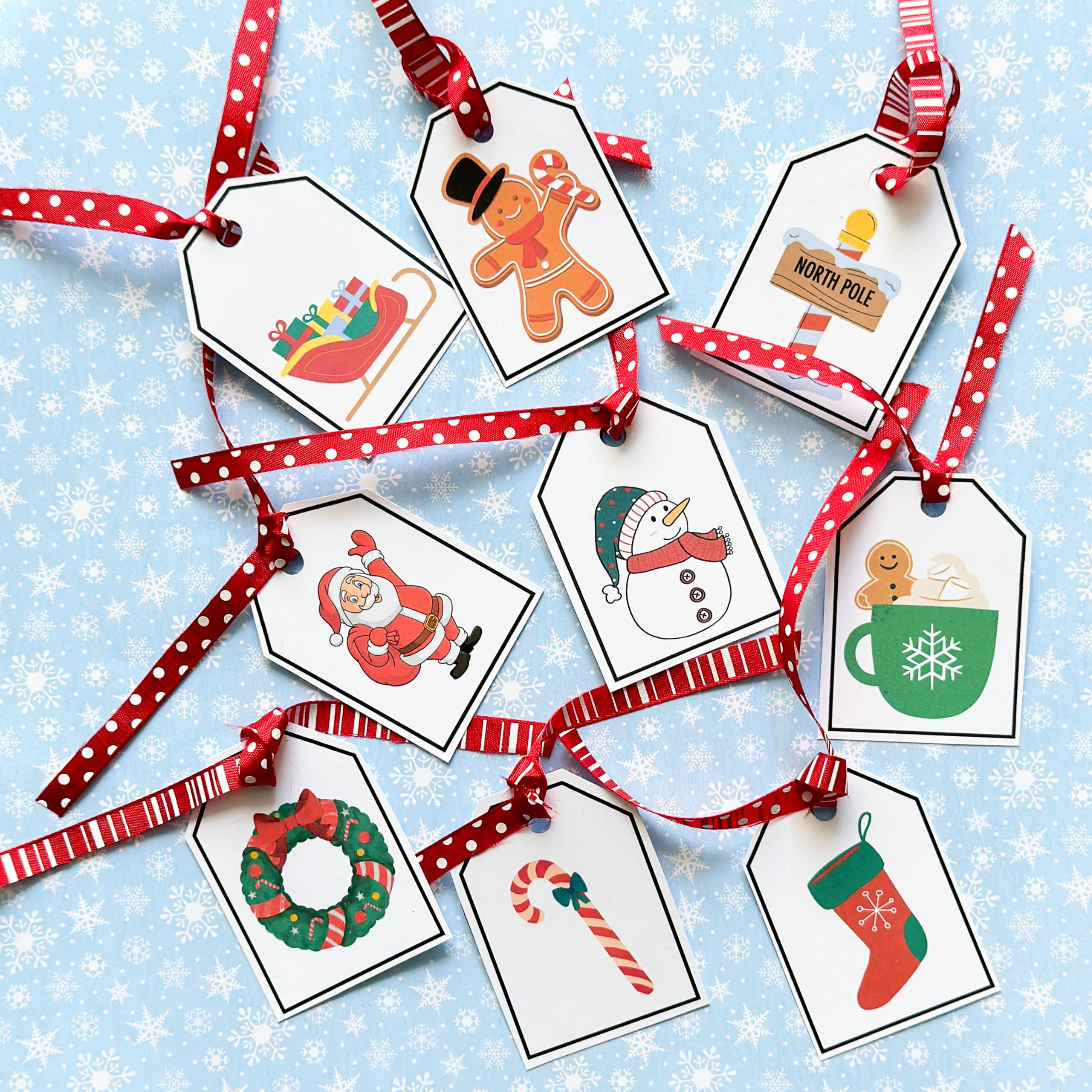 Christmas Gift Tags, Printable, Instant Download, Wrapping, Present ...