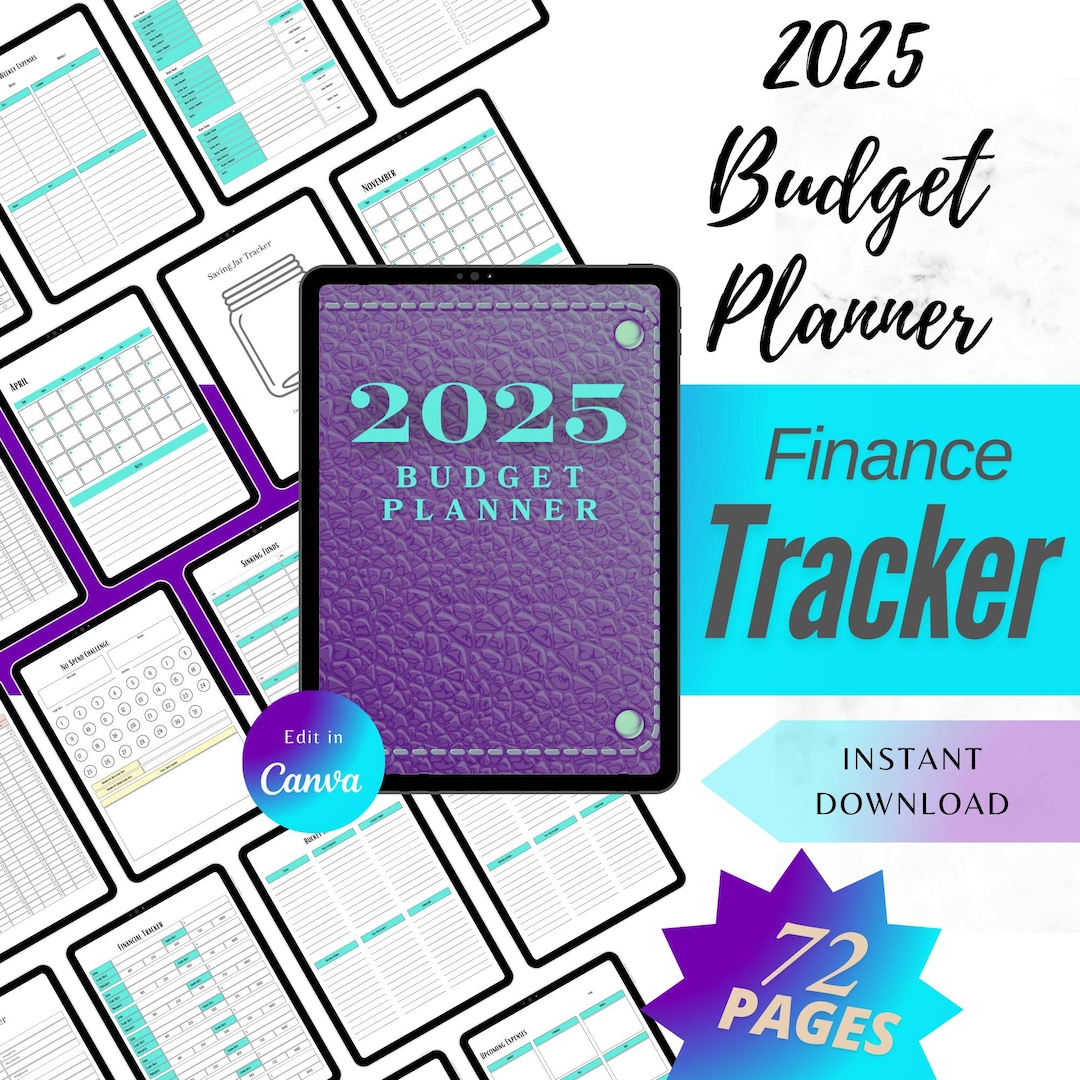 2025 Budget Planner Blue Budget Planner 2025 Financial Planner Finance ...