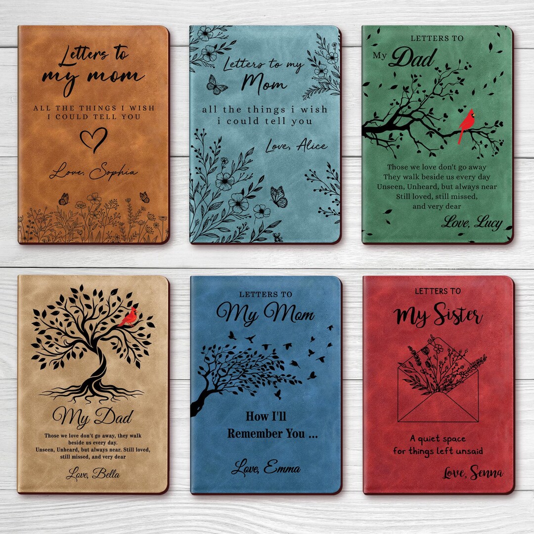 Personalized Memorial Journal, Letters to My Mom Dad Sister, Custom ...