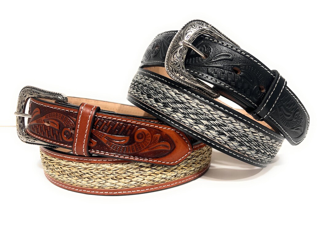 Men's Western Leather Belt: 1 1/2 Inch Wide Cowboy Rodeo Style - Etsy
