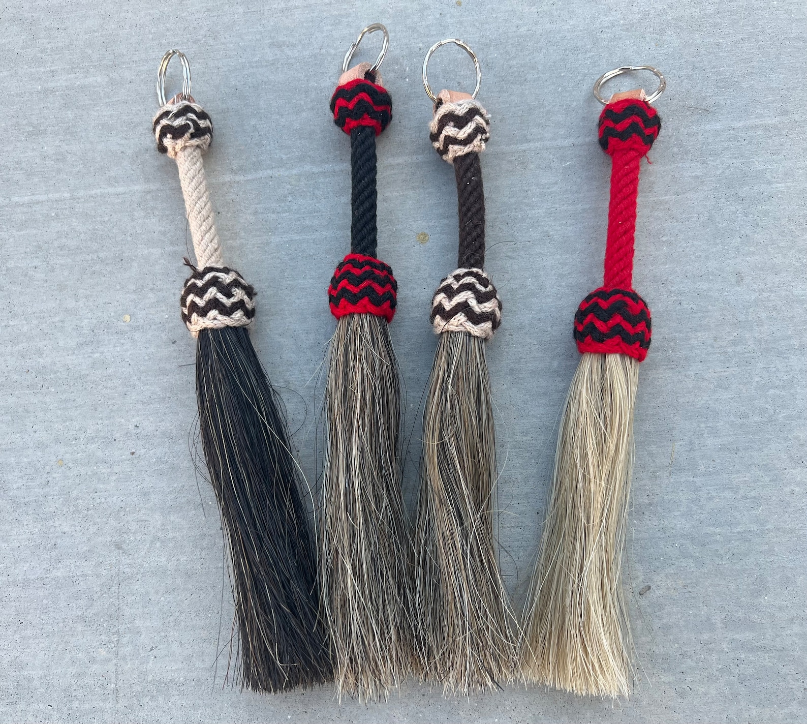 Handmade Horse Hair Western Keychain, Cowboy Rodeo Keychain - Etsy