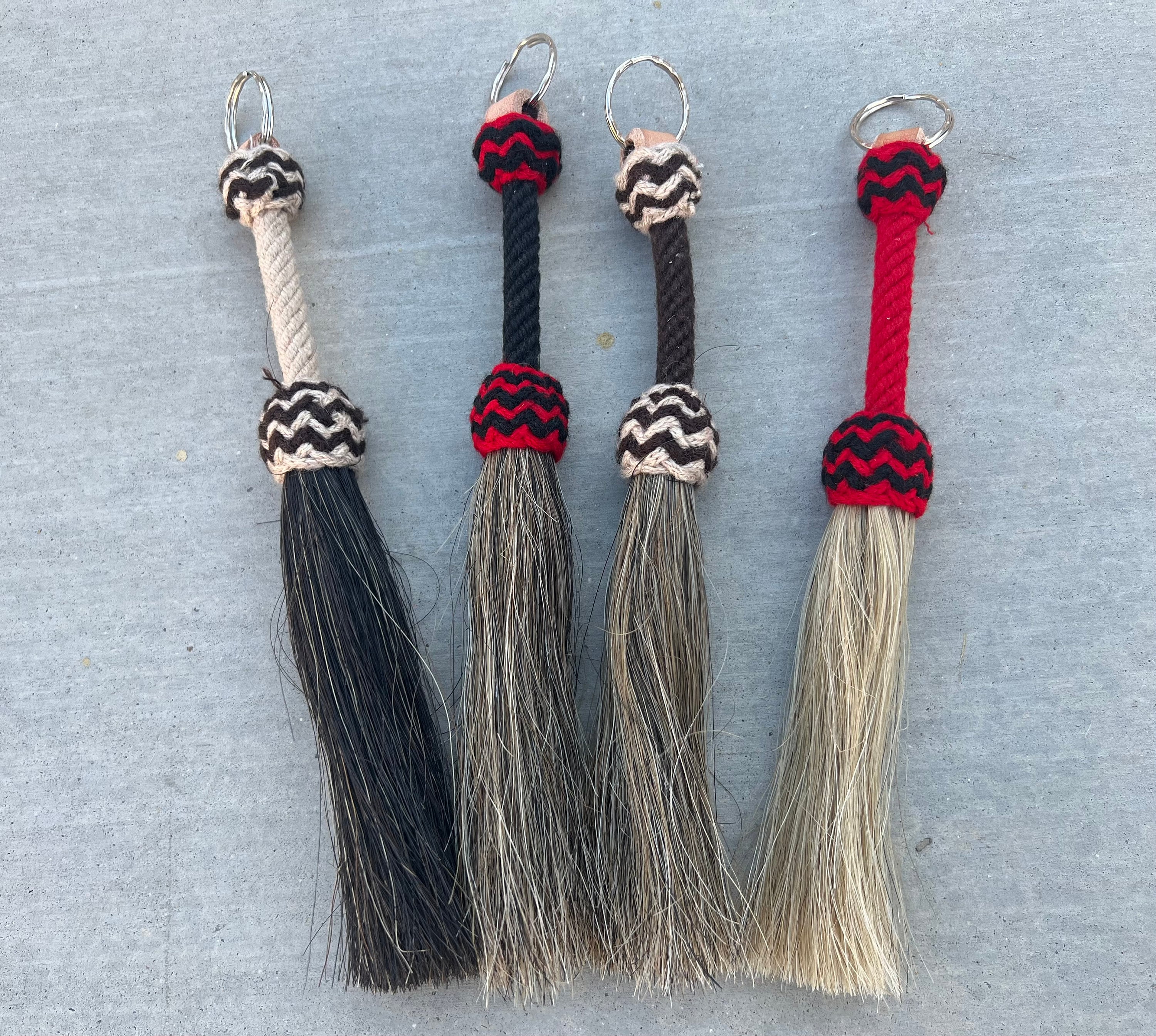 Handmade Horse Hair Western Keychain, Cowboy Rodeo Keychain - Etsy