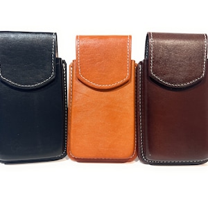 Heavy Duty Leather Phone Case With Belt Loop & Velcro Closure - Etsy