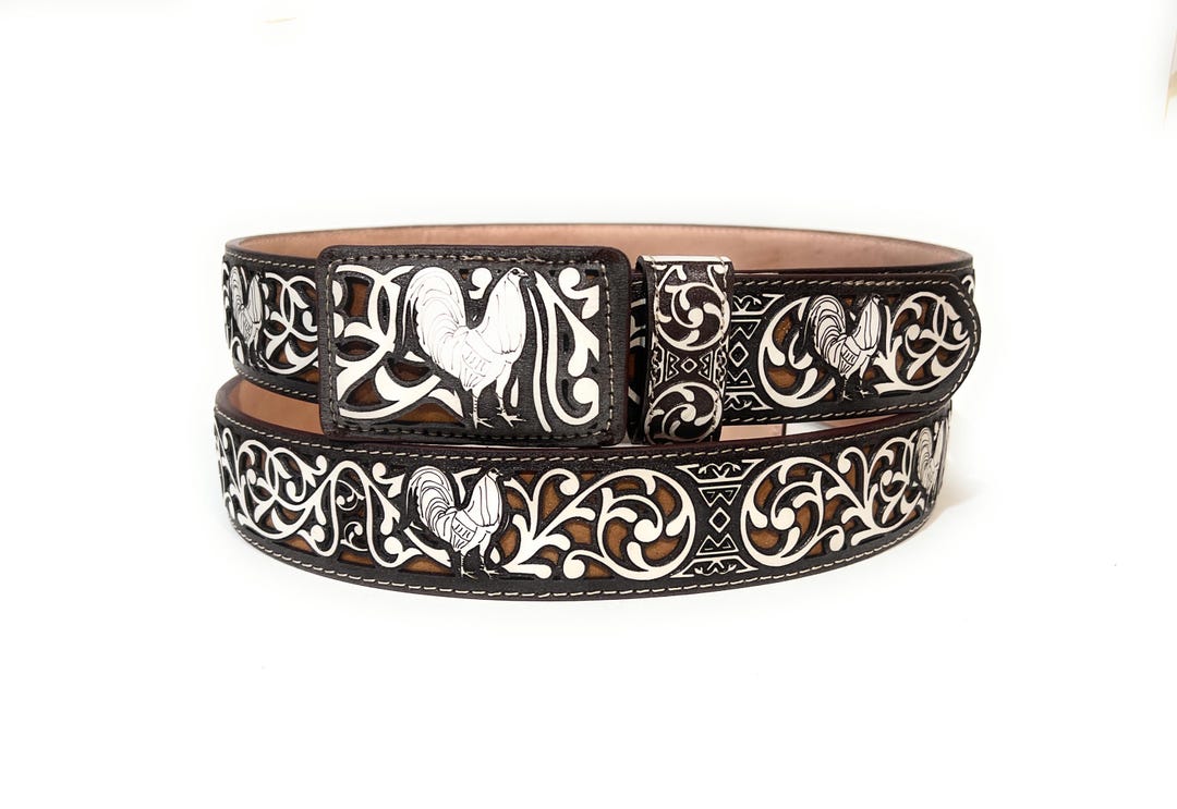Hand Crafted Men's Authentic Charro Belt, Men's Western Belt With A ...