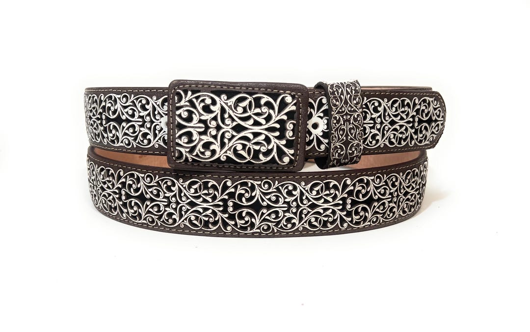 Hand Crafted Men's Authentic Charro Belt, Men's Western Belt, Cinturon ...