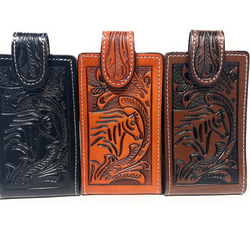 Cowboy Leather Cell Phone Case - Etsy