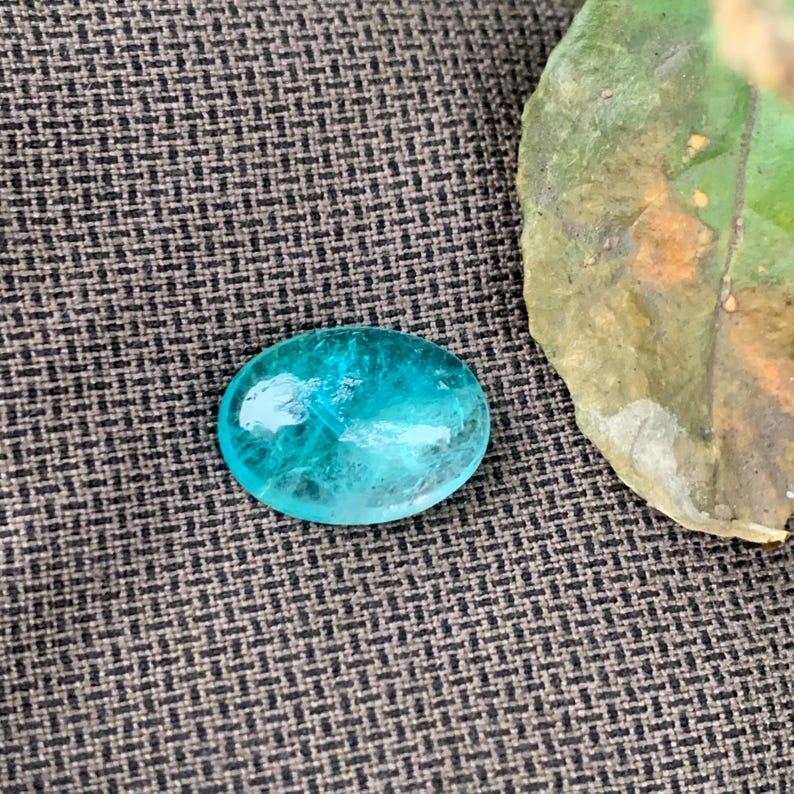Paraiba/neon Blue Tourmaline 4.9cts Oval Cabochon for Ring - Etsy