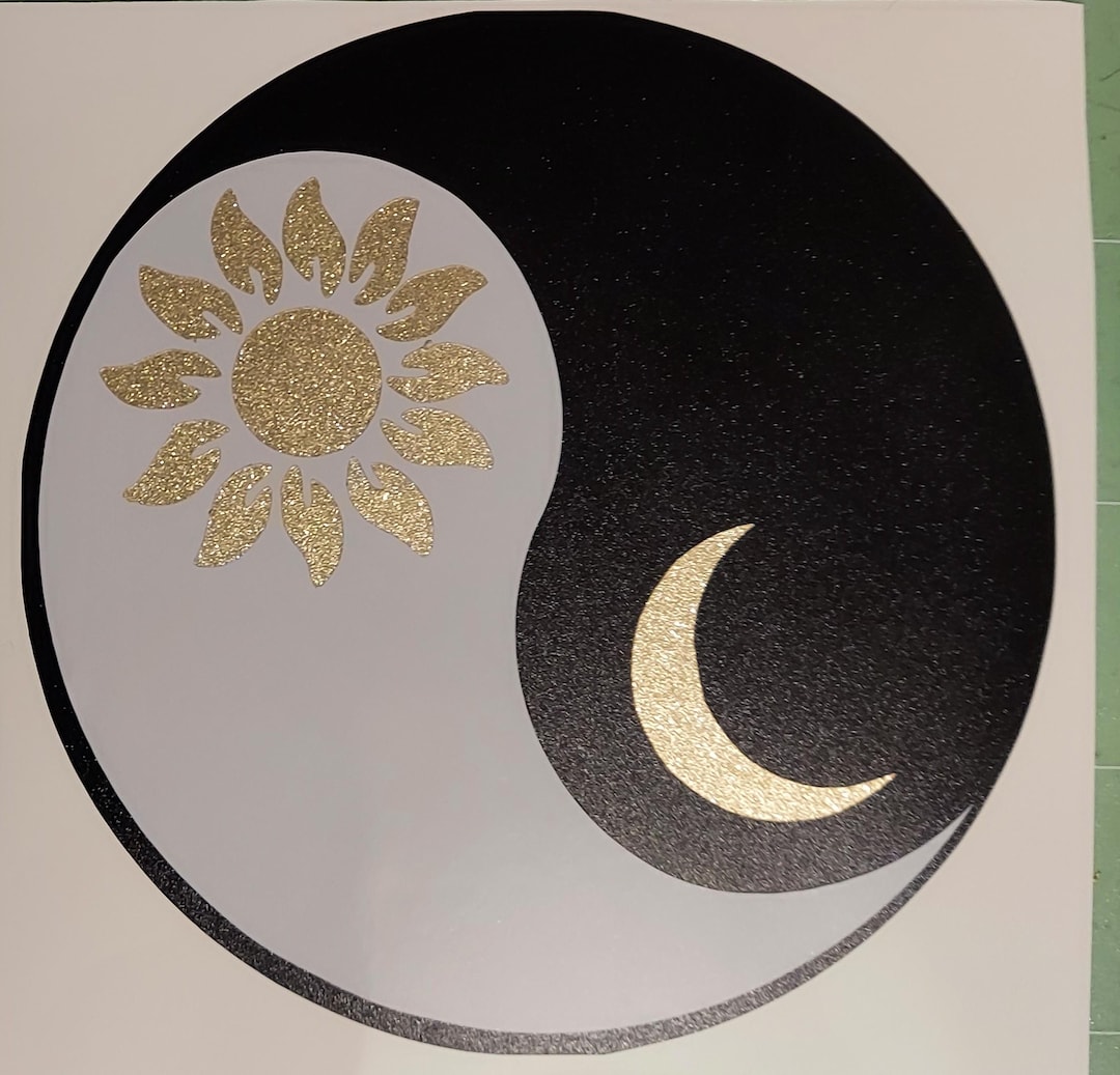 Sun and Moon Ying Yang Sticker Decal - Etsy