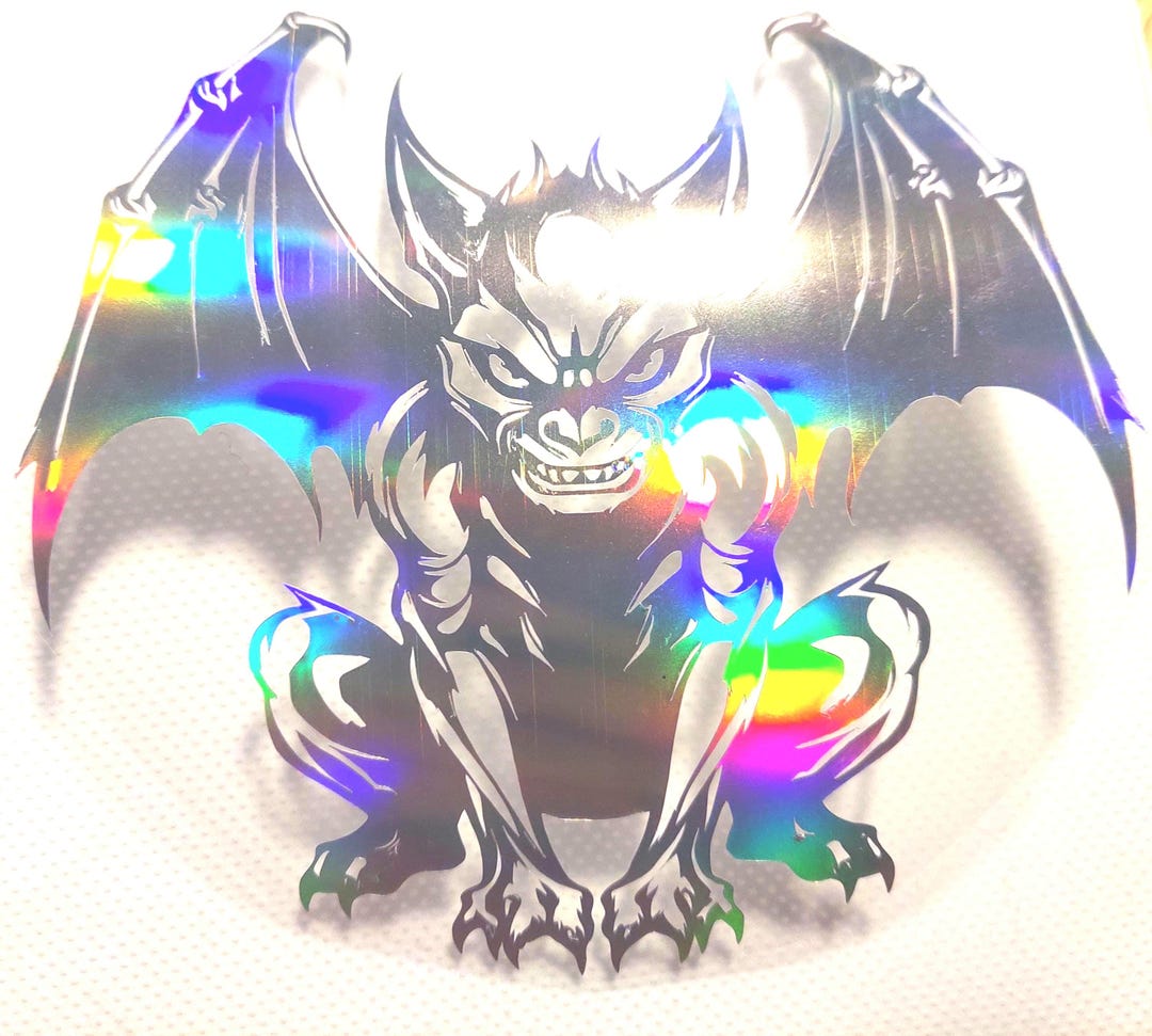 Gargoyle Sticker Decal Holographic Vinyl - Etsy