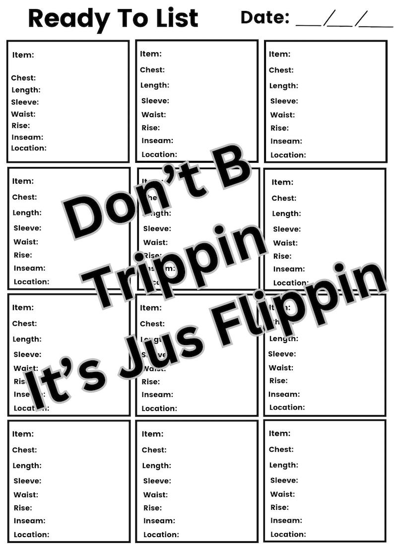 Ready to List Template - Etsy