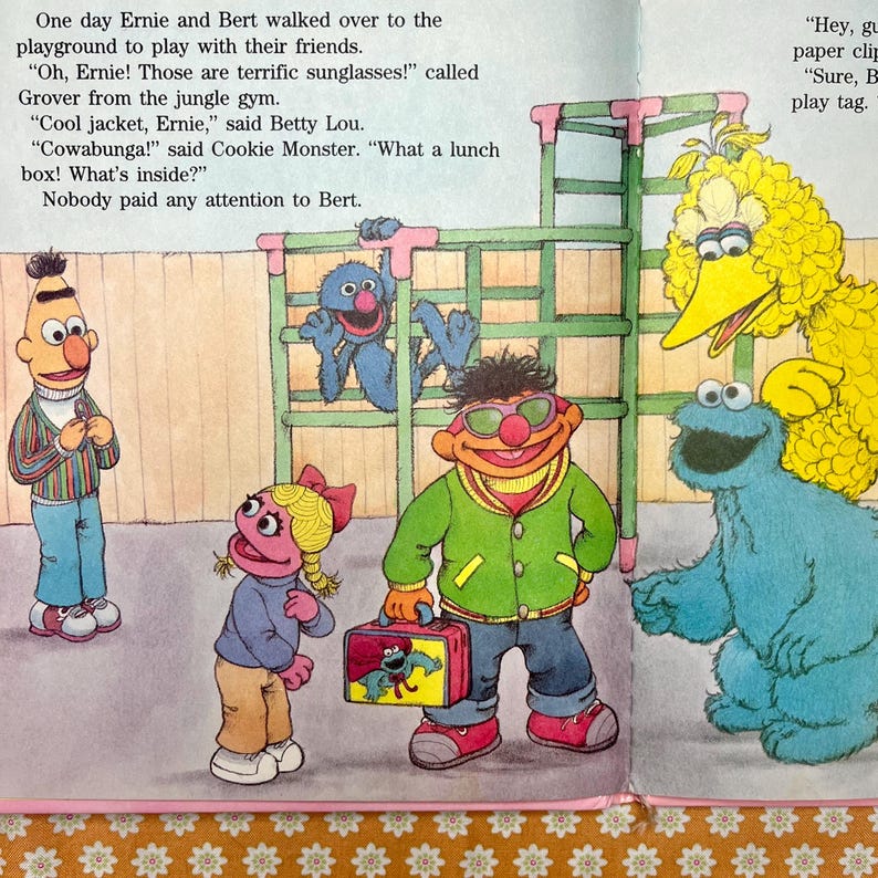 1988 Sesame Street 'just Like Ernie' Vintage Children's Book - Etsy