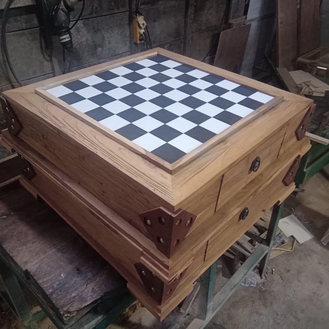 Rustic Chess Board Made From Old Teak Wood - Etsy
