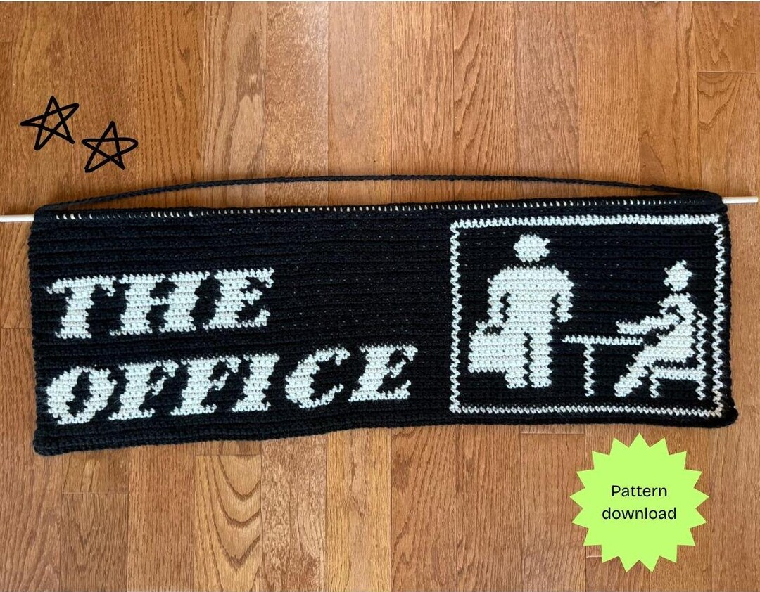 The Office Crochet Pattern | Crochet Tapestry | Wall Hanging | Instant ...