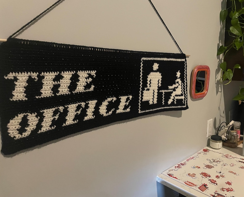 The Office Crochet Pattern | Crochet Tapestry | Wall Hanging | Instant ...