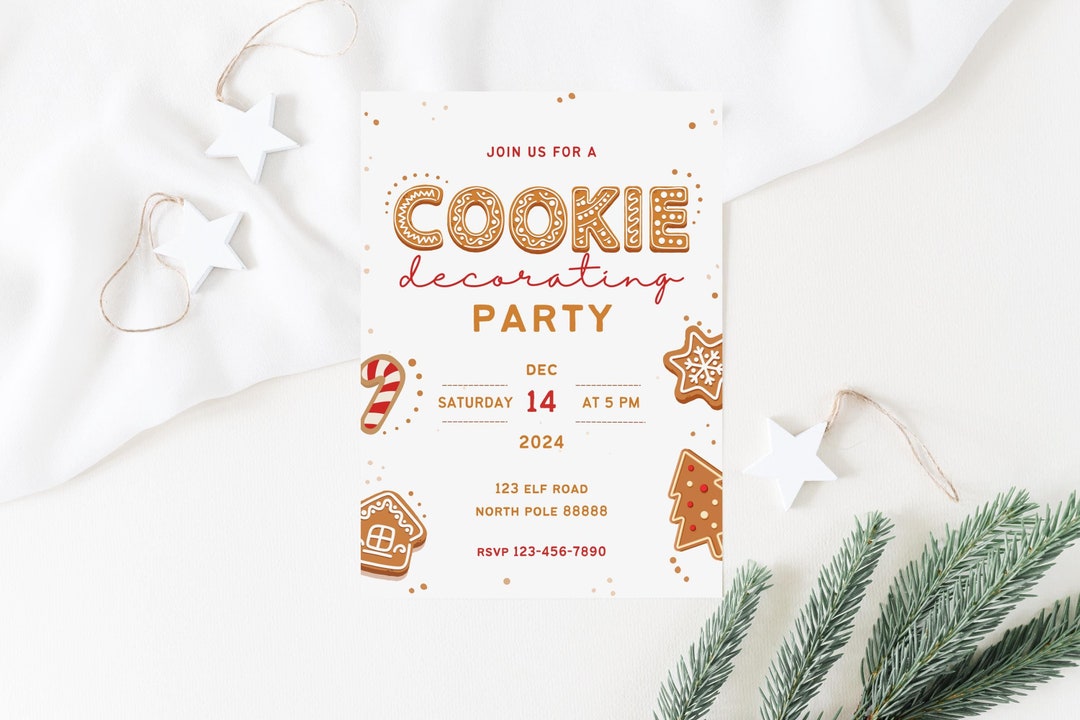 Cookie Decorating Invitation | Cookie Decorating Invitation | Christmas ...