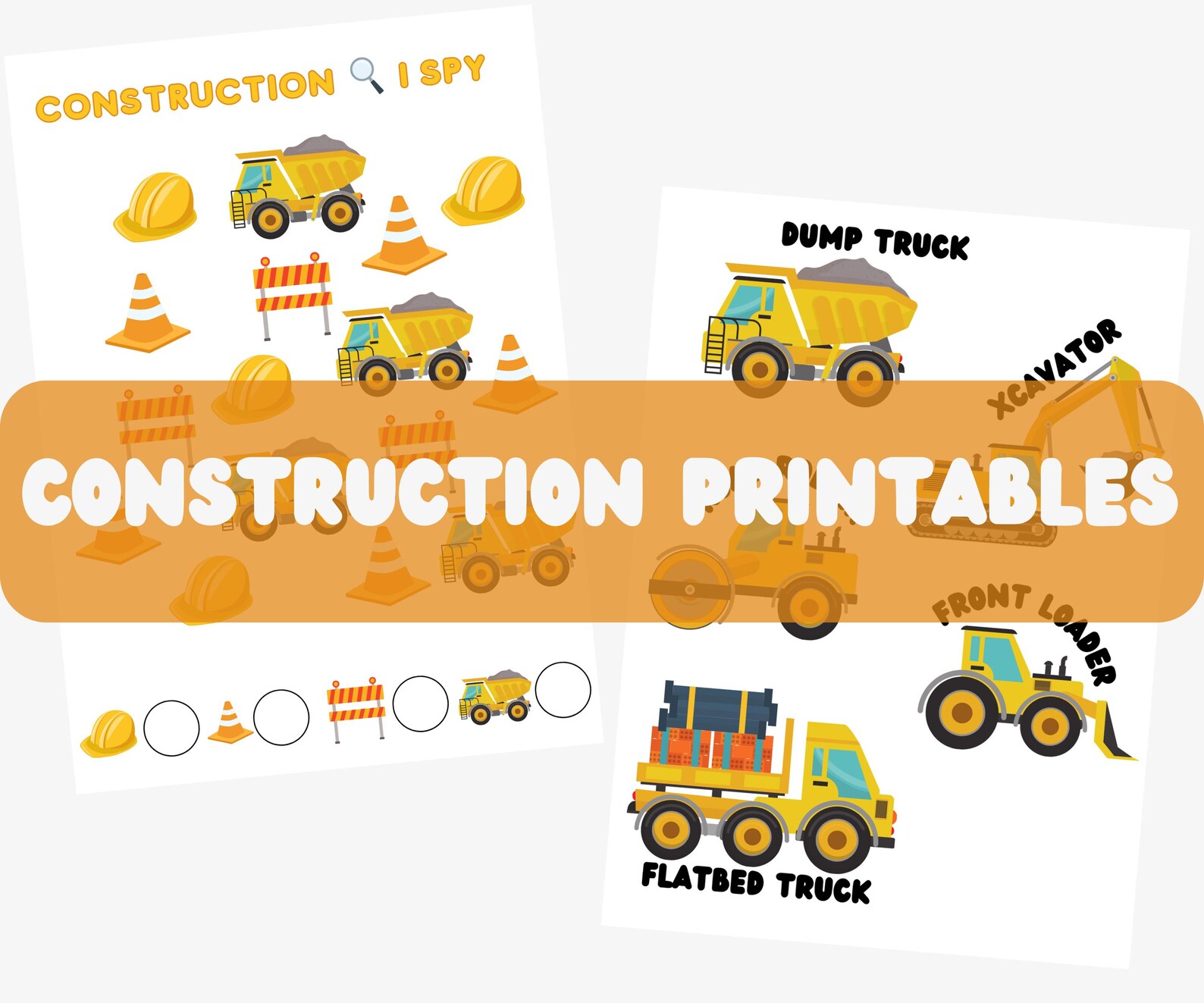 Construction Printables | Construction Kids Activity | Construction I SPY | Construction Seek ...