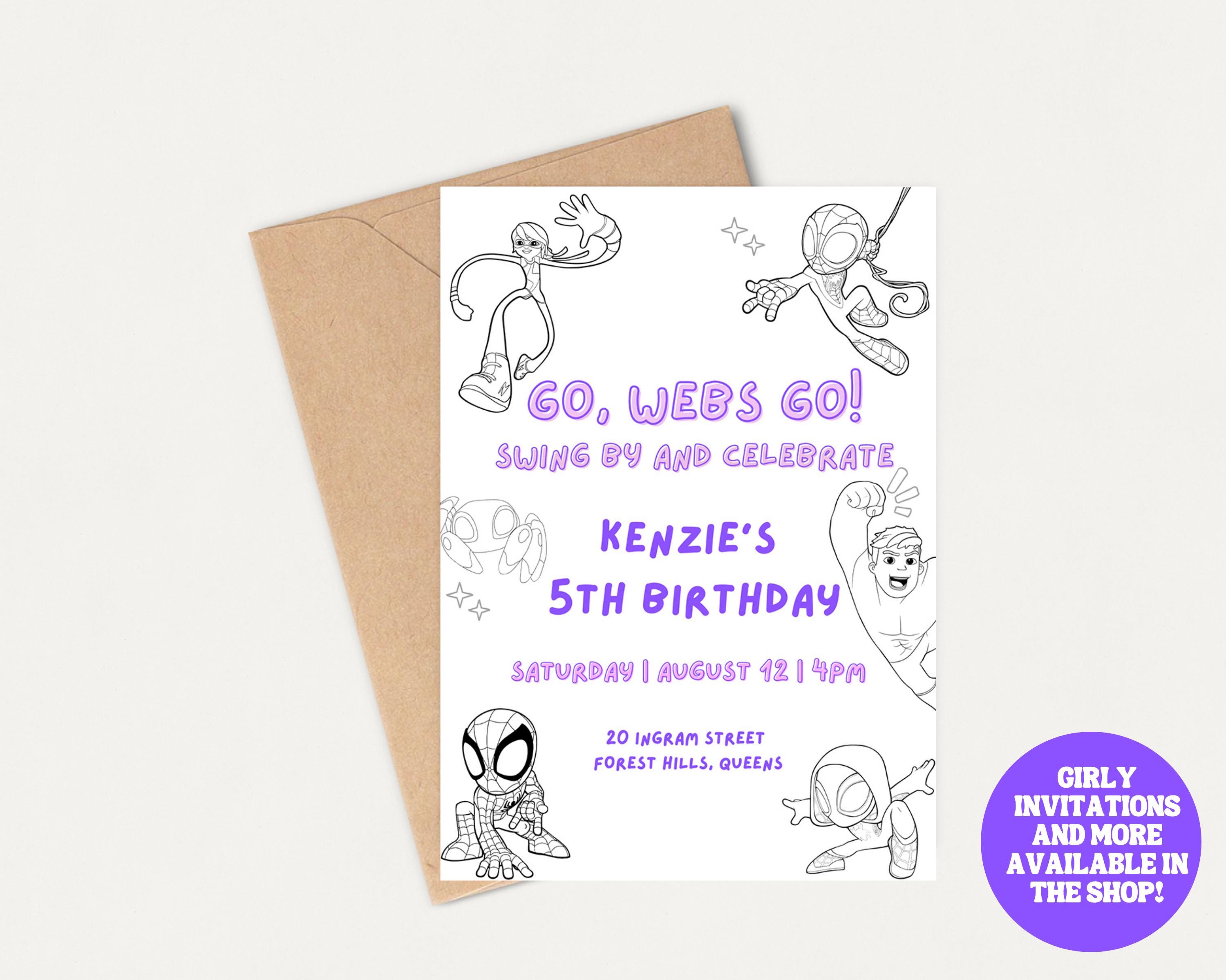 Spidey Gift Tag Printable Gift Tag Spidey Birthday Spidey Birthday ...