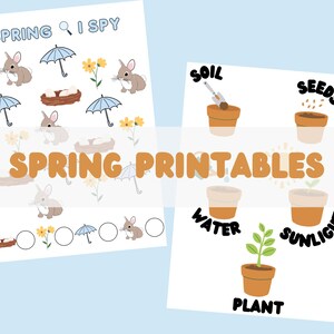 Spring Printables | Spring Kids Activity | Spring I SPY | Spring Seek ...