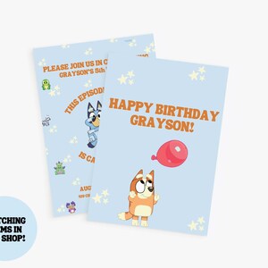 Bluey Birthday Party Table Sign | Bluey Table Sign | Bluey Party ...