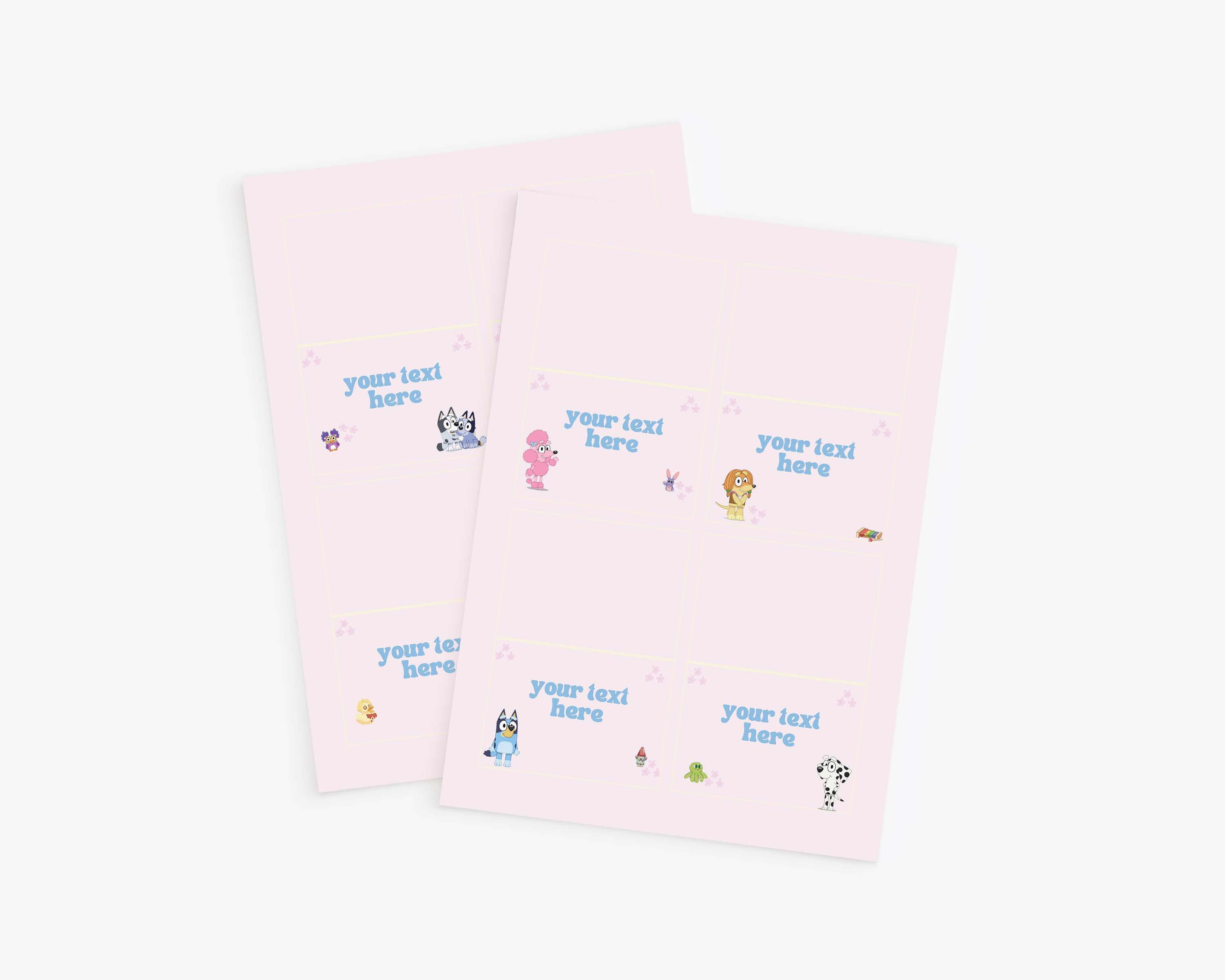 Girly Bluey Party Bundle | Girly Bluey Invitation | Girly Bluey Party ...