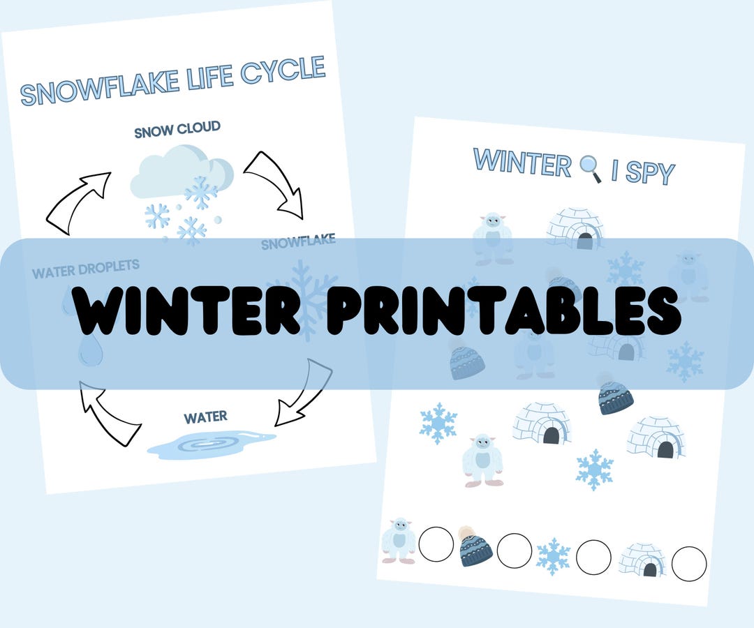 Snow Life Cycle | Snowflake Printable | Winter Kids Activity | Winter I ...