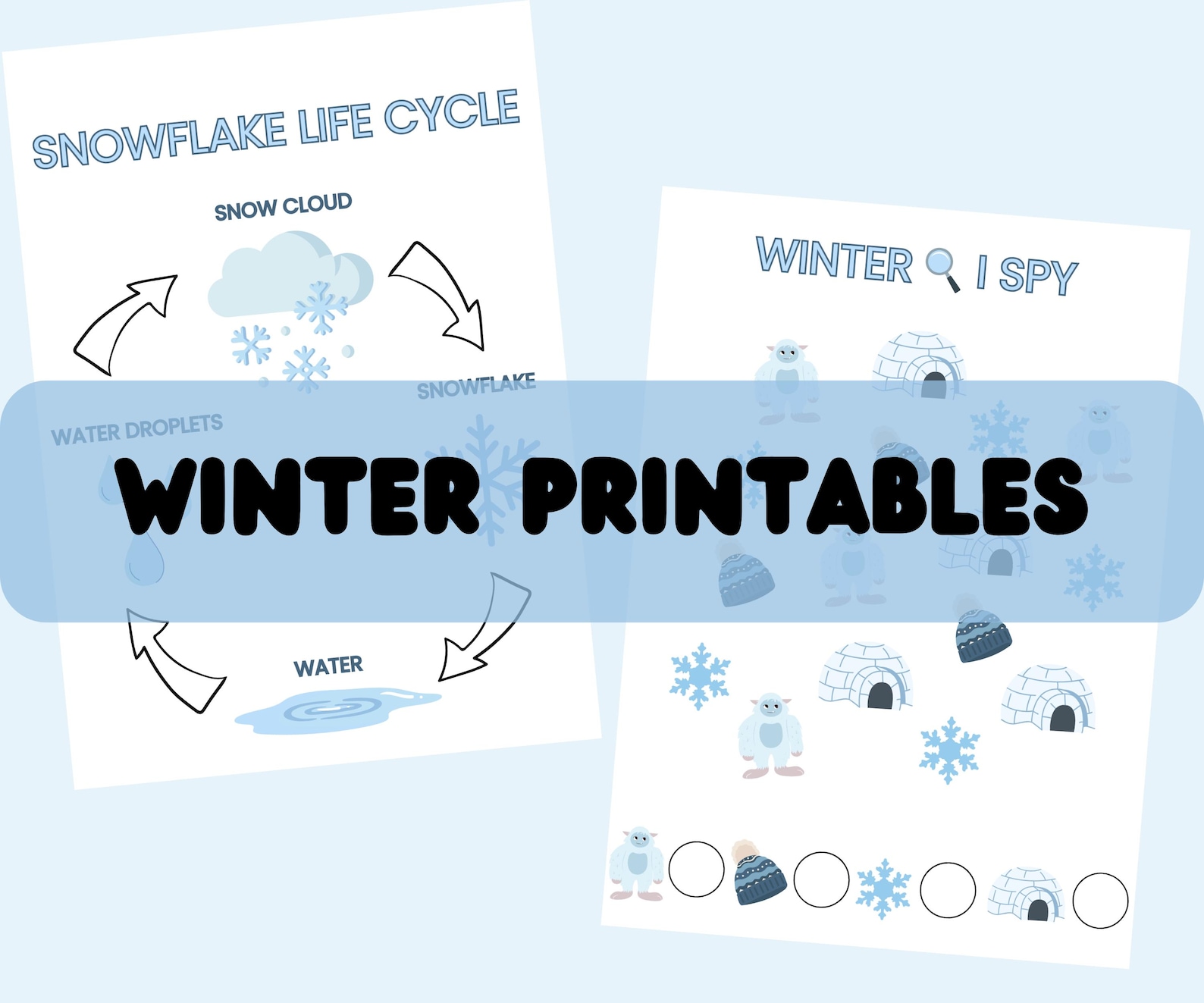 Snow Life Cycle | Snowflake Printable | Winter Kids Activity | Winter I ...