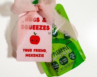 DIY Applesauce Pouch Valentine | Applesauce Pouch Tag | DIY Valentine ...