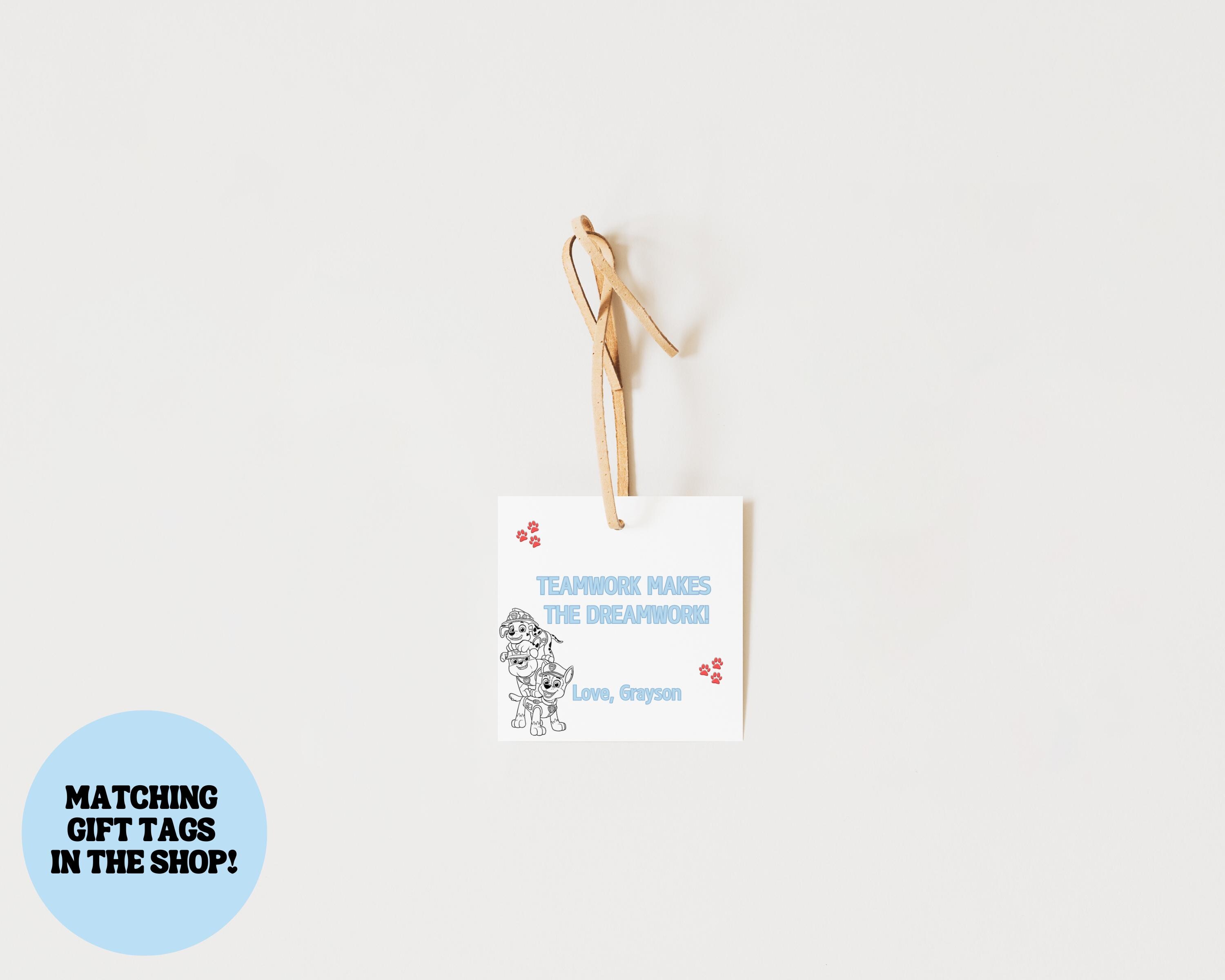 Editable Heroic Pup Food Tent Label Dog Paw-ty Place Cards Neutral Paw ...