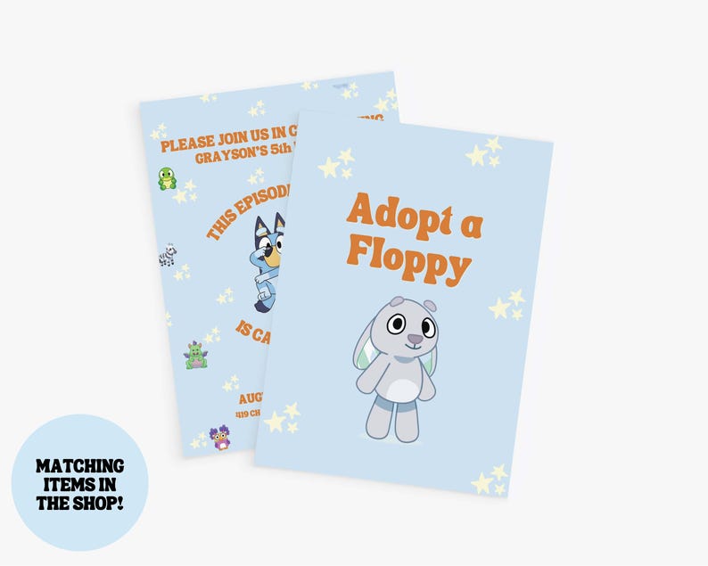 Editable Bluey Food Tent Label Bluey Place Cards Bluey Birthday Digital ...