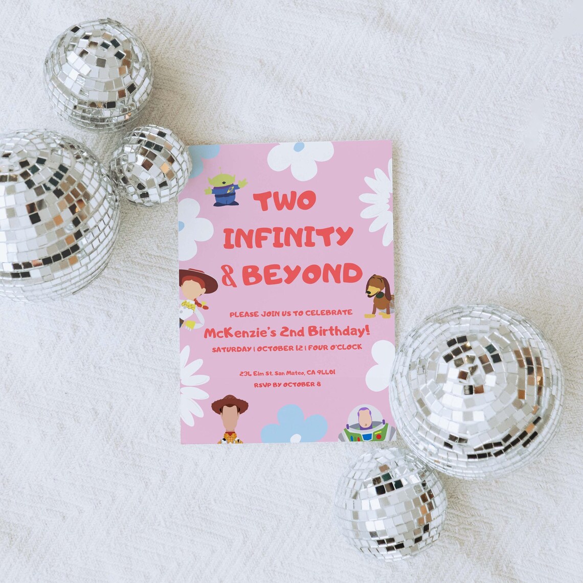 Girly Toy Story Editable and Printable Birthday Invitation | Pink Toy ...