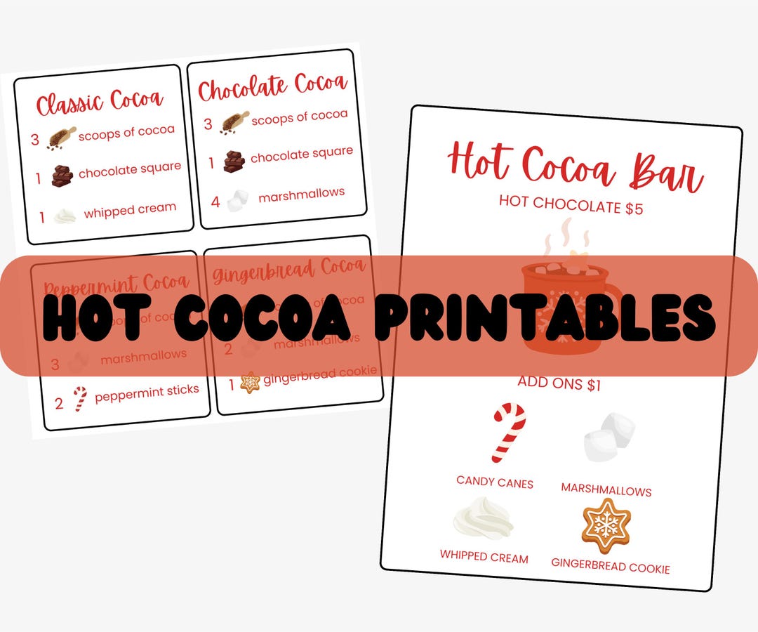 Hot Cocoa Sensory Recipe Cards | Counting & Measuring Sensory Activity ...