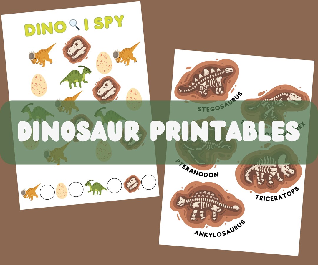Dinosaur Printables | Dinosaur Kids Activity | Dinosaur I SPY ...