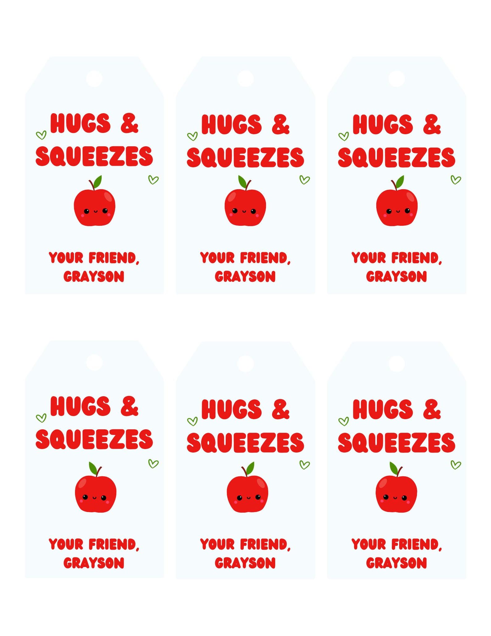 DIY Applesauce Pouch Valentine | Applesauce Pouch Tag | DIY Valentine ...