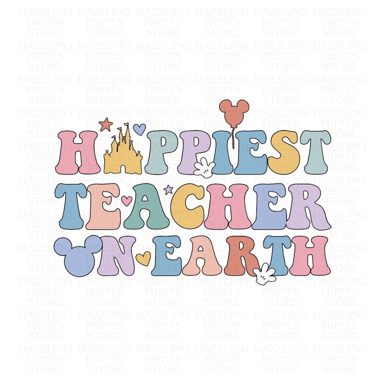 Bundle Happiest Teacher on Earth Png-svg-eps, First Day of School Svg ...