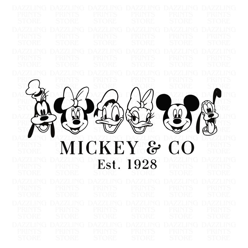 Mickey and Friends Svg - Etsy
