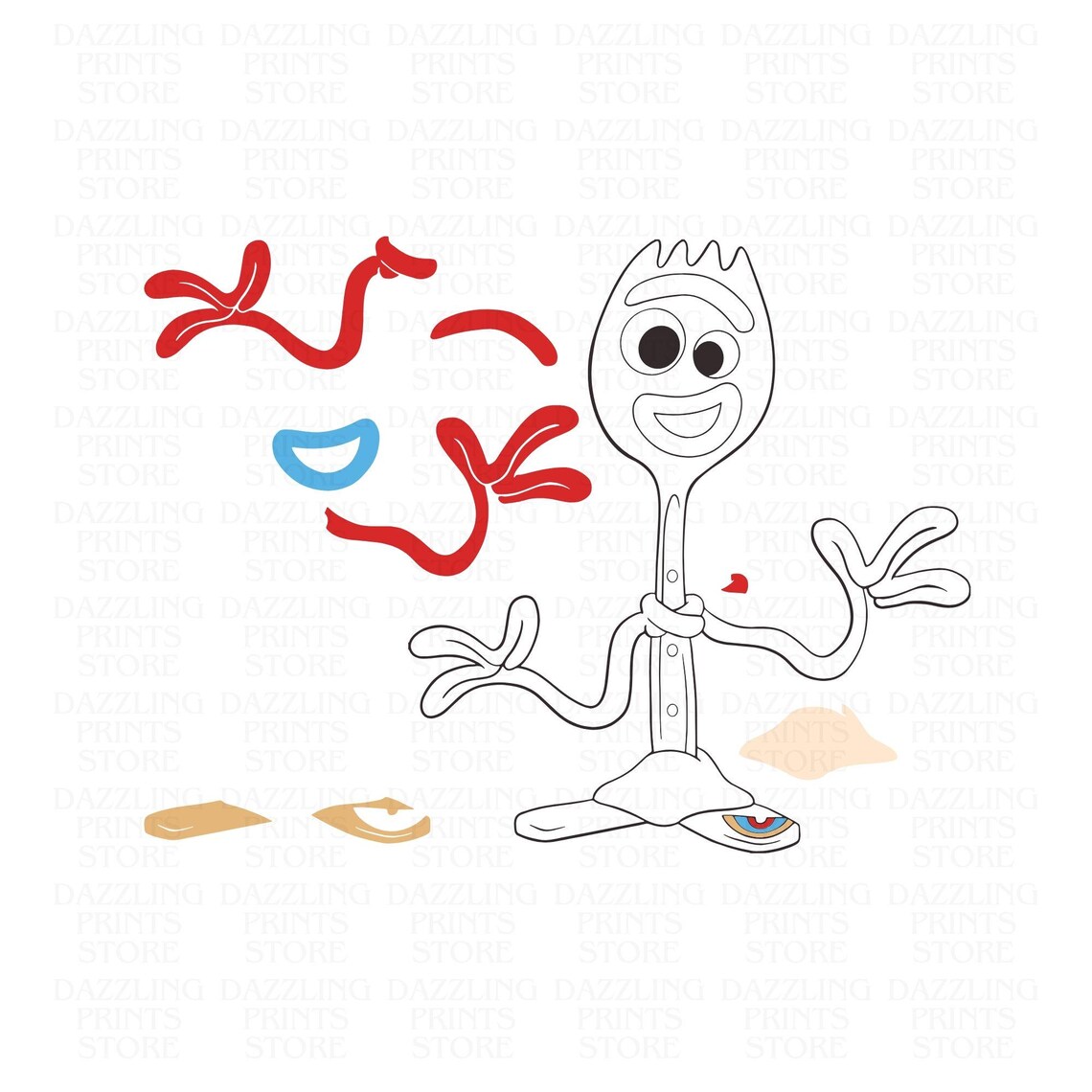 Forky Svg Bundle, LAYERED, Eps Files, Forky Clipart, Toy Story Svg ...