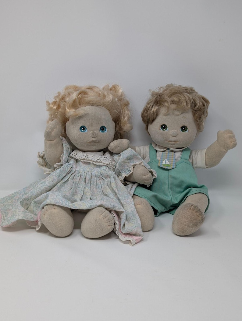 Rare Vintage Mattel My Child Dolls Brother & Sister Blond/green Eyes ...