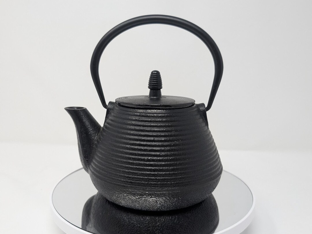 Cast Iron Japanese Black Ribbed Texture Tetsubin Teapot - Etsy