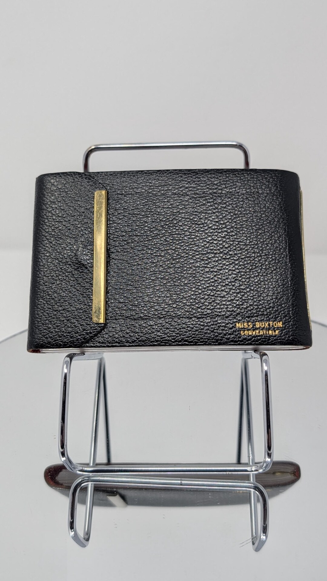 Vintage Miss Buxton Leather Convertible Wallet Black Exterior, Red ...