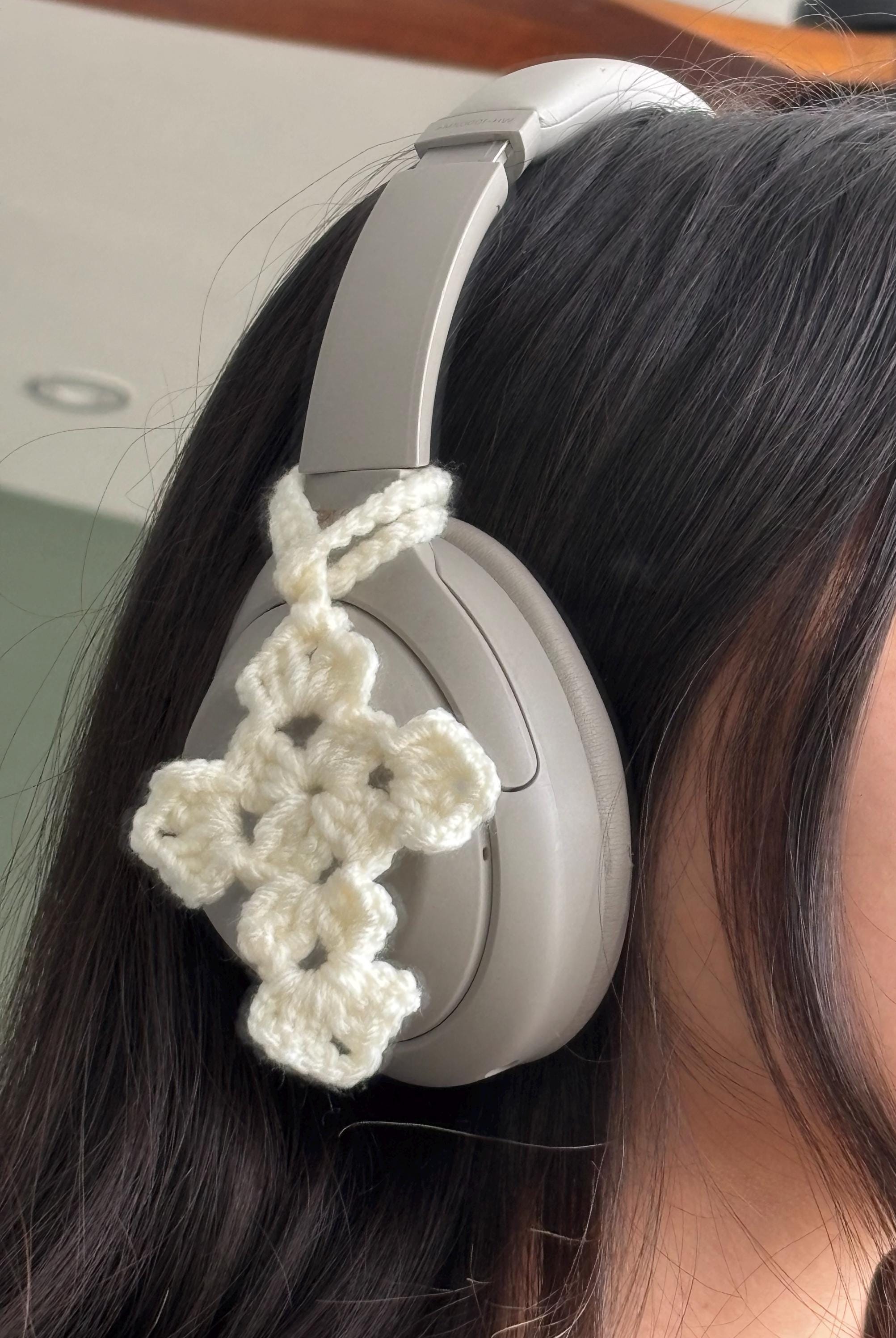Cross Headphone Charm, Jesus, King of Kings, Headphone Crochet, Crochet ...