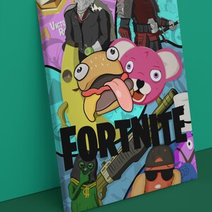 Gaming Room Fortnight Print, Hand-drawn Digital Download, Battle Bus ...