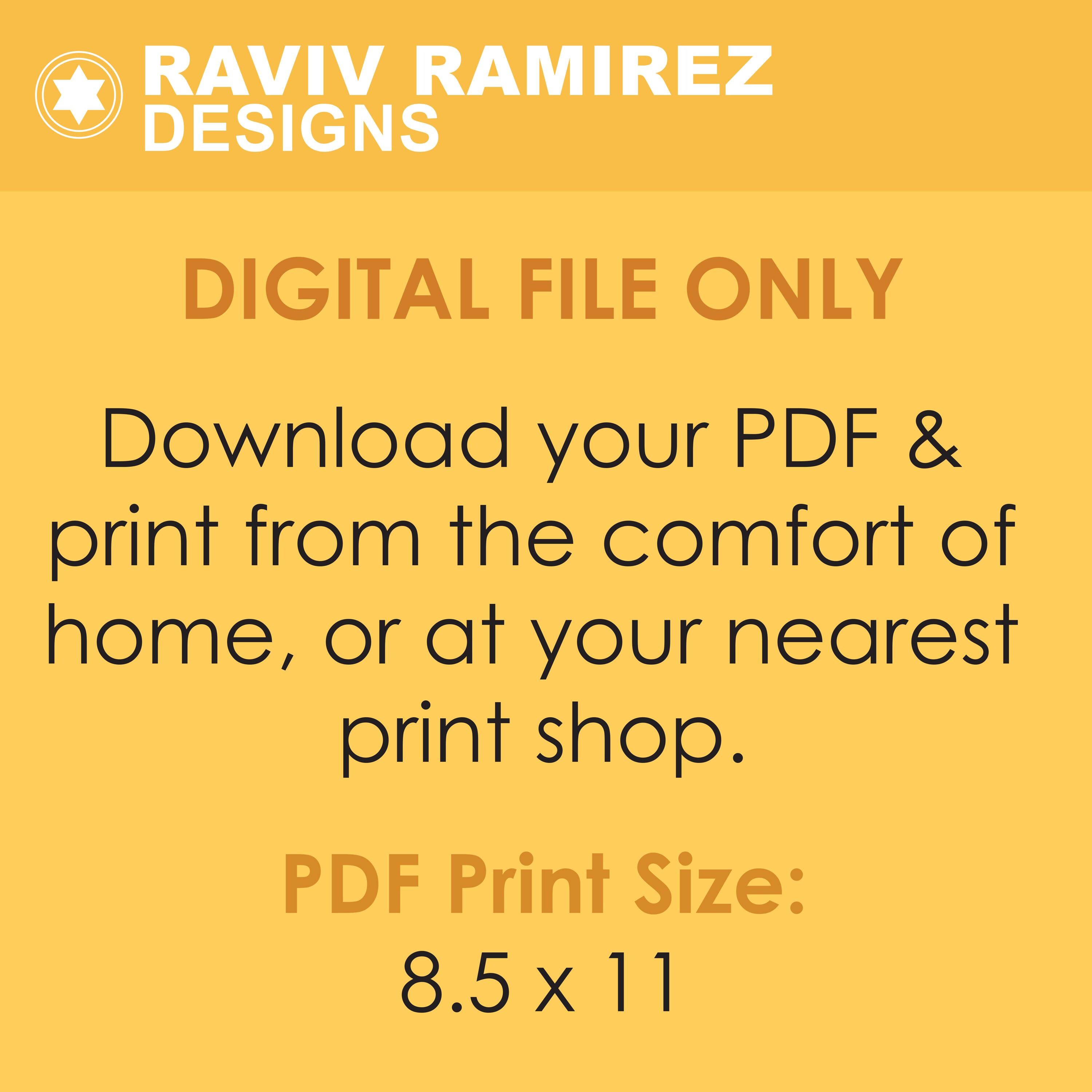 2024-2025 Jewish Holiday Calendar | Hebrew Year 5785 | Style: Keshet - Etsy