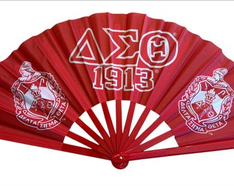 Delta Sigma Theta DST Popping Clacking Accordion Handheld Fans - Etsy