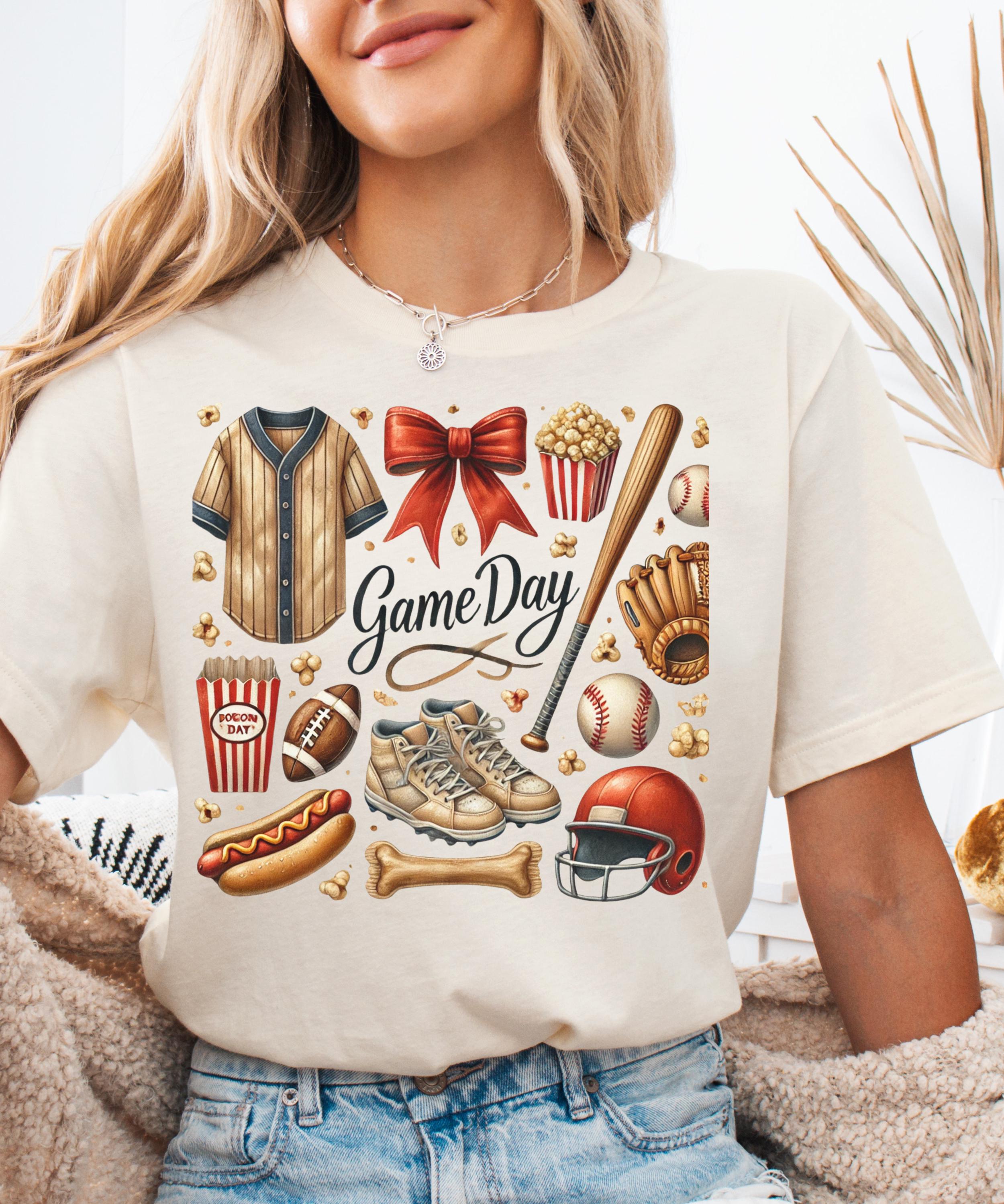 Game Day Clipart - Sports, Snacks, Baseball, Football, and Fan Gear PNG ...