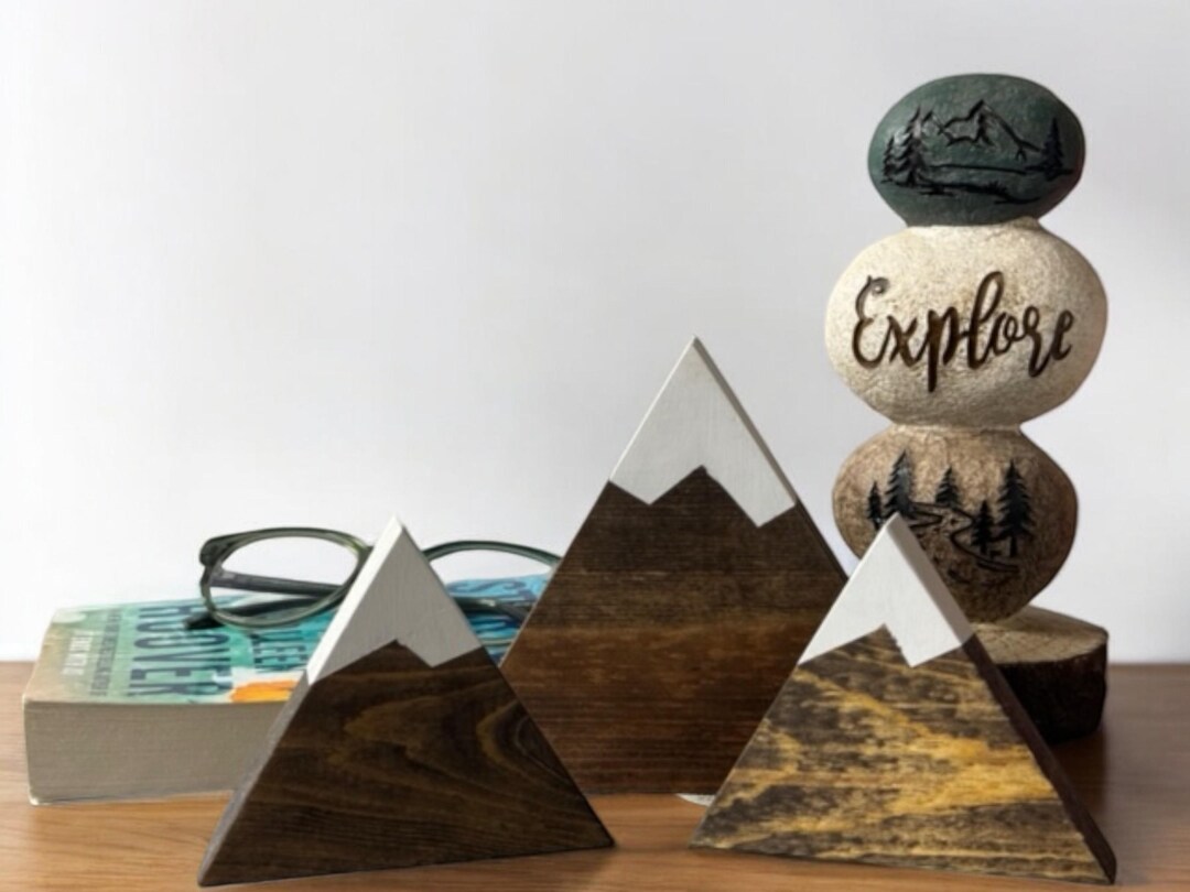 Wooden Mountain Decor Mountain Shelf Decor Shelf Decor Nursery Mini ...